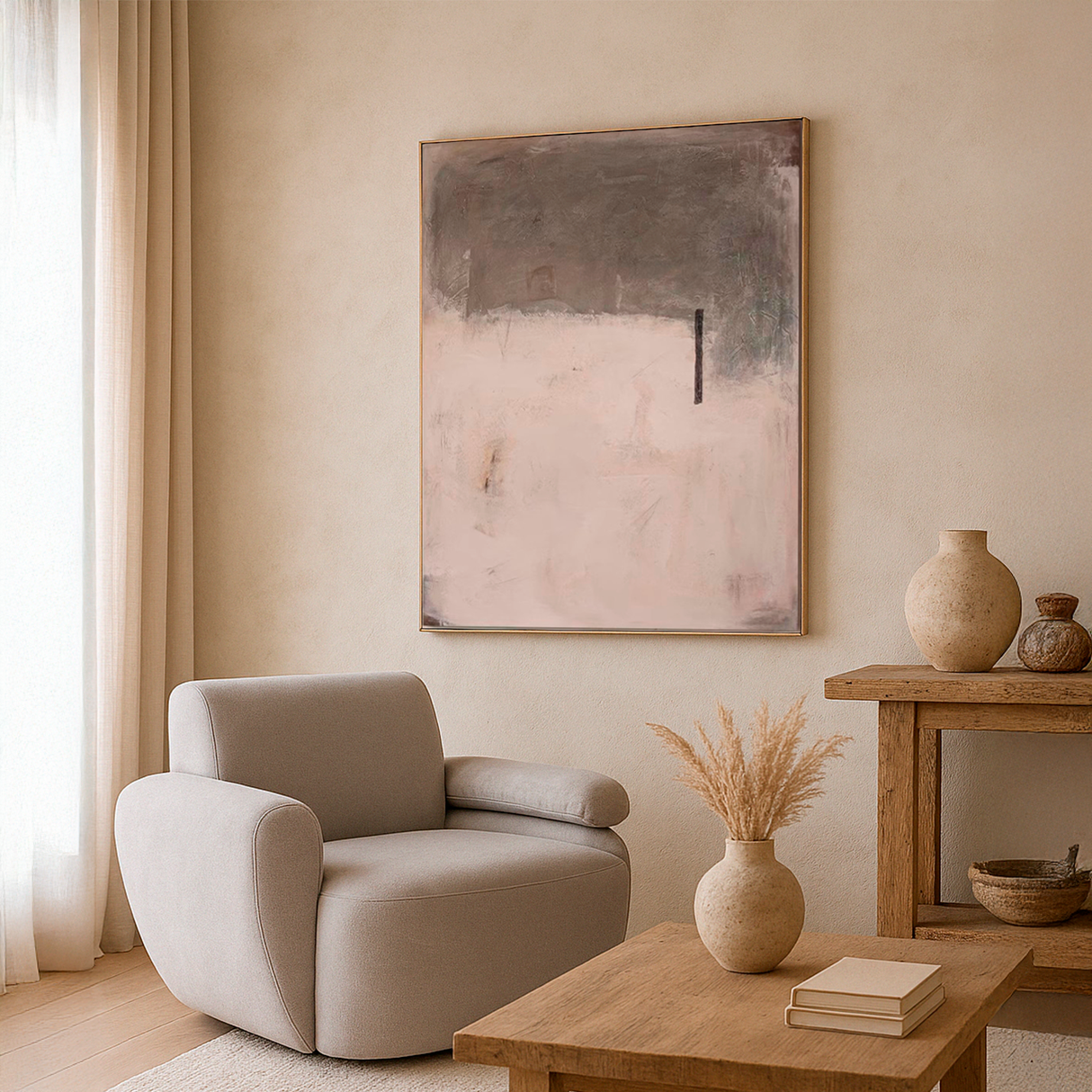 Cuadro Decorativo Minimalista Beige - Re Decora